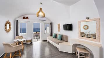 Suite-Estúdio Júnior, vista para o mar | Wi-fi grátis, roupa de cama fornecida