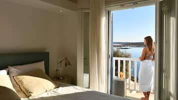 Dúplex, 3 quartos, vista para o mar (Dimitra) | Cofre no quarto, secretária, quartos insonorizados