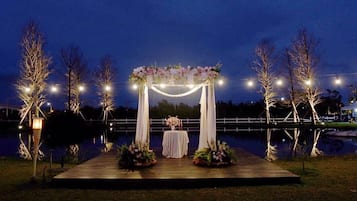 Área externa para casamento