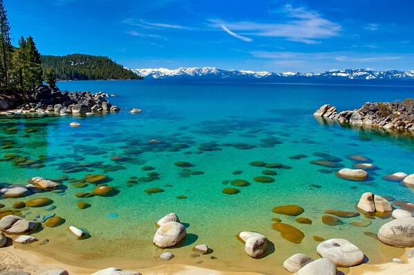 Lake Tahoe Views! | 3 Level Home w/ Private Hot Tub & Pool Table! Dog ...