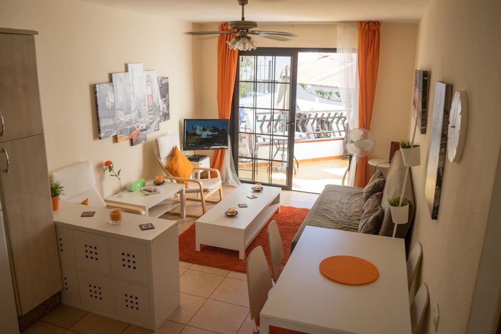 Club Tenerife Los Diamante 1 Bett Schöne Wohnung Balkon Meerblick Los Cristianos - Los Cristianos