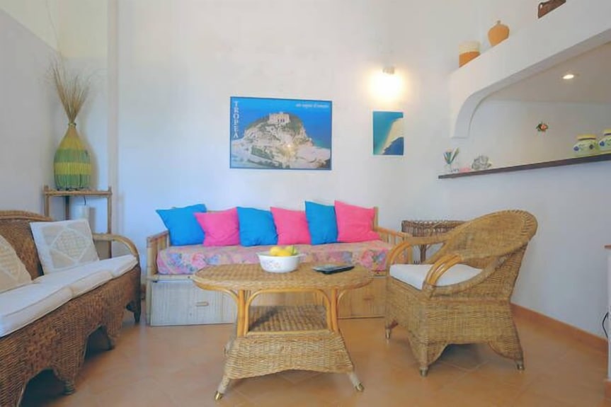 Tuin Appartement Met Uitzicht Op Zee - Tropea