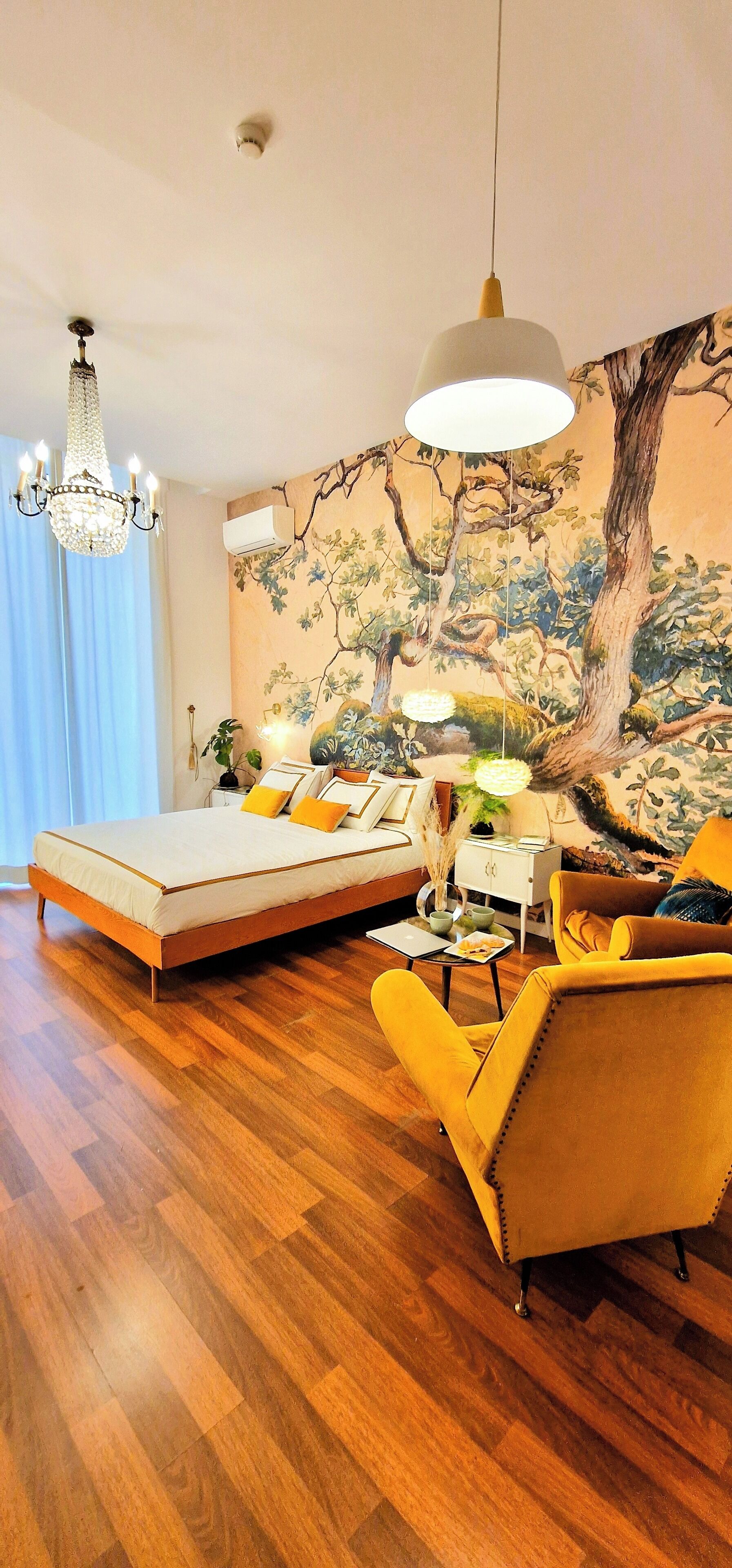 Quarto Quádruplo Premium | Minibar, secretária, Wi-fi grátis, roupa de cama fornecida 