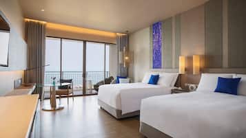 Quarto Básico, 2 camas individuais, varanda, vista para o mar (Balcony) | 1 quarto, roupa de alta qualidade, minibar, cofre no quarto