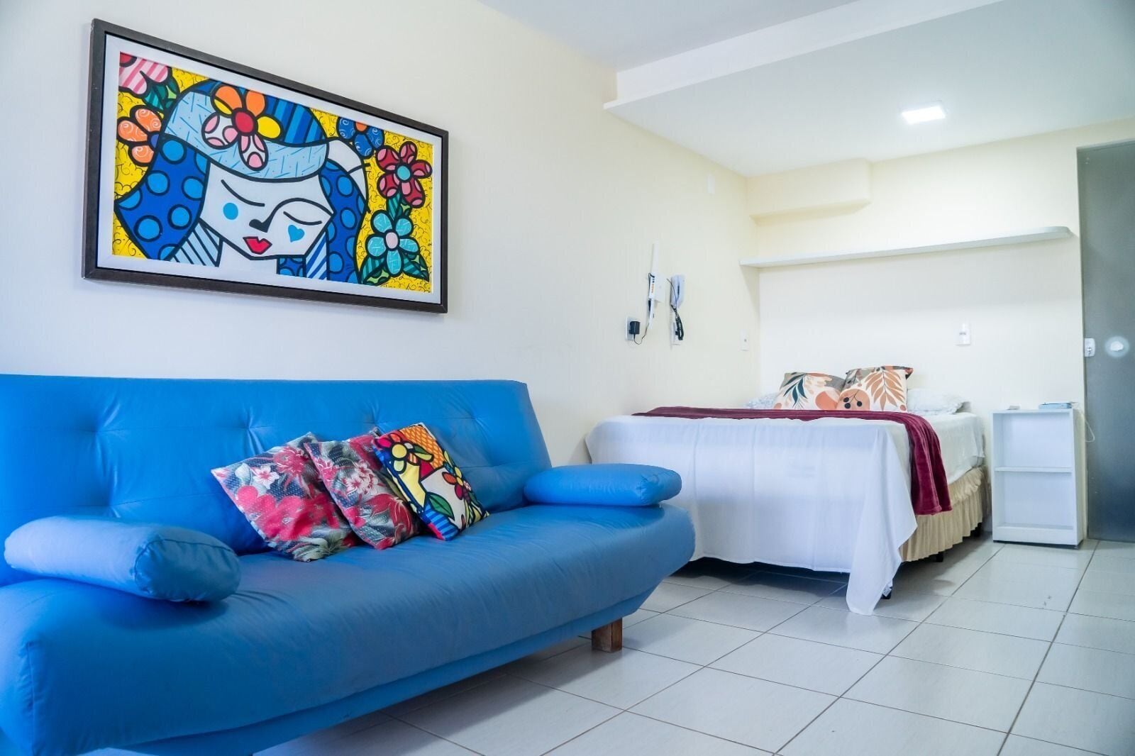 Apartamento | 2 quartos, roupas de cama antialérgicas, escrivaninha
