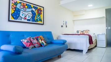 Apartamento | 2 quartos, roupas de cama antialérgicas, escrivaninha
