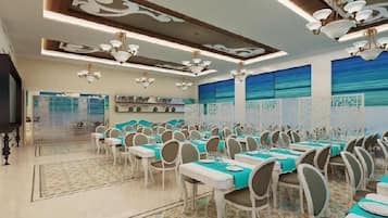 Pequenos-almoços, almoços, jantares servidos, cozinha turca