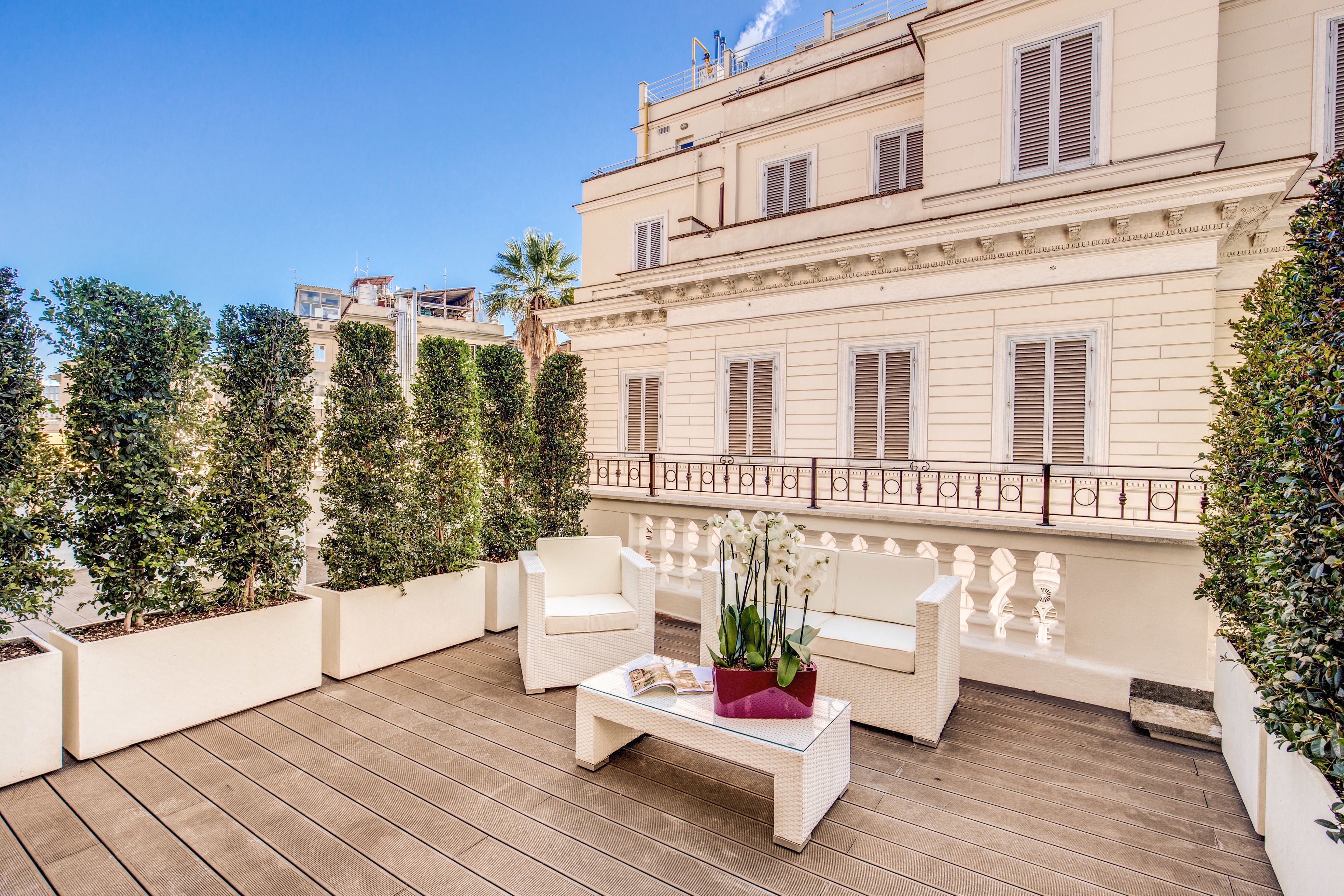 Quarto casal luxo, terraço | Terraço/pátio