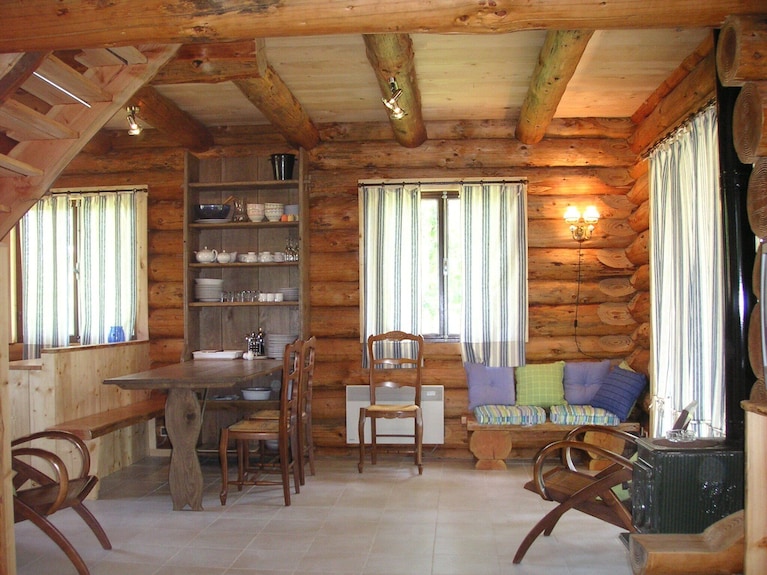 Chalet En Rondins En Champagne Avec Piscine (En éTé) Et Sauna (En Hivers) - Aube