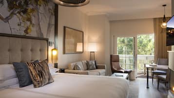 Quarto superluxo, 1 cama King, vista para o rio | Roupas de cama premium, edredons de pluma, camas com colchões pillow-top