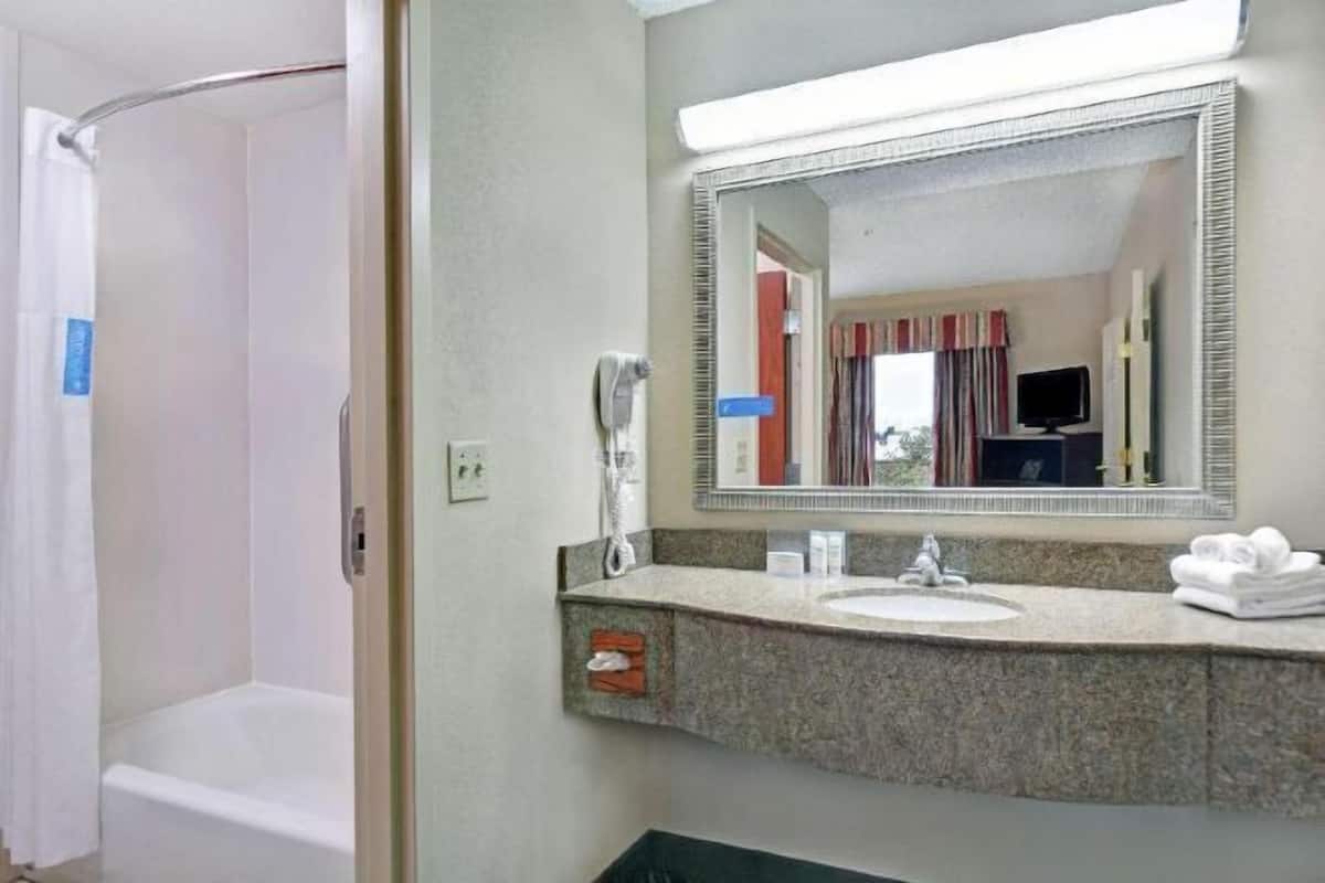 Casa de banho | Artigos de higiene pessoal grátis, um secador de cabelo