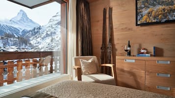 Quarto Duplo Deluxe, vista para a montanha (Matterhorn) | Vista do quarto