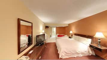 Quarto Romântico, 1 cama queen-size, banheira de hidromassagem | Cortinas/cortinados opacos, Wi-fi grátis, roupa de cama fornecida