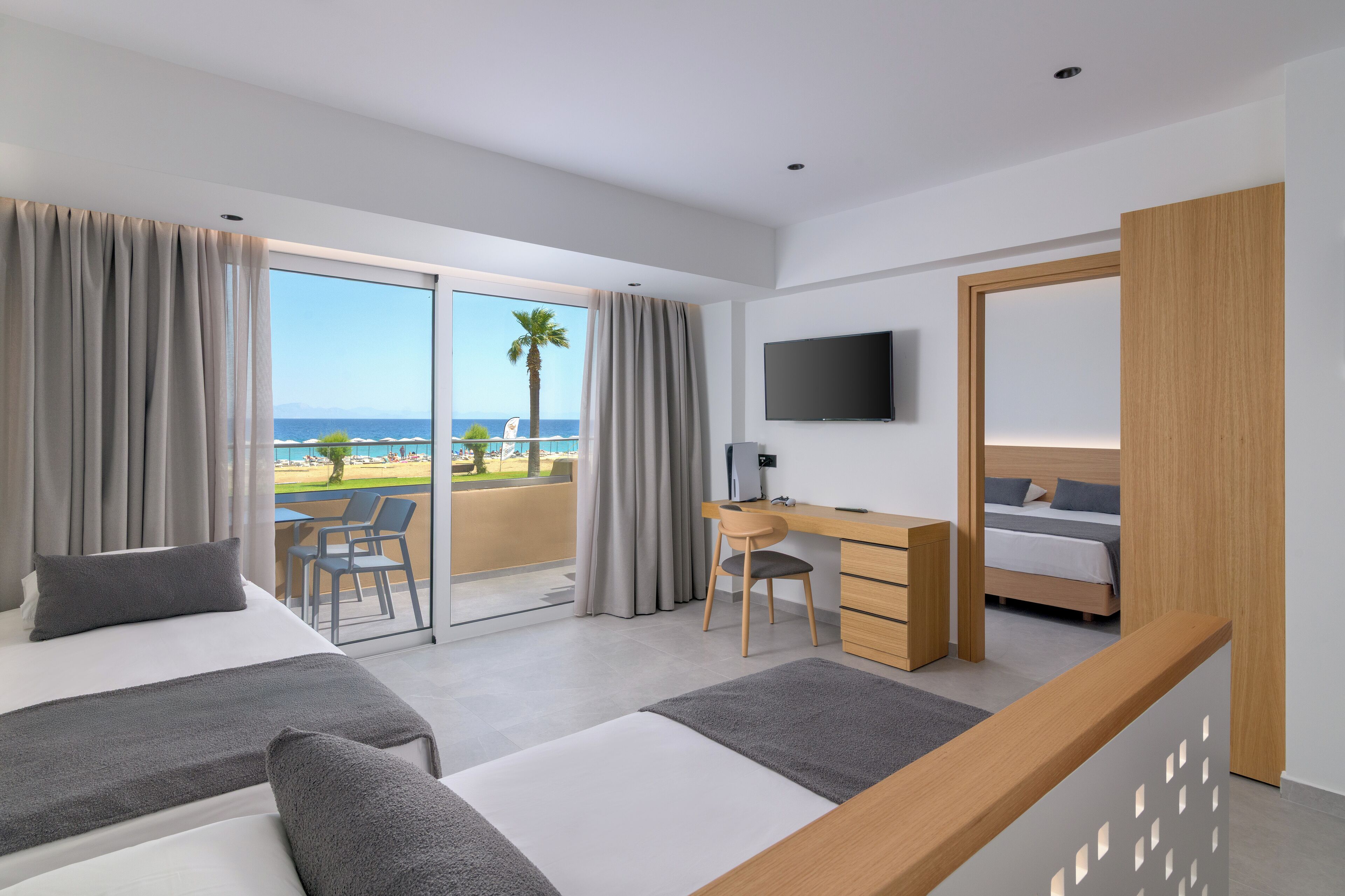 Apartamento superior, vista para o mar (Beachfront Wing) | Sala de estar
