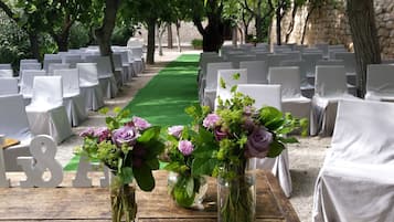 Área externa para casamento