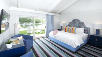 Quarto de Luxo, 1 cama king-size, vista para o rio | Roupa de alta qualidade, edredões de penas, camas de colchão pillowtop