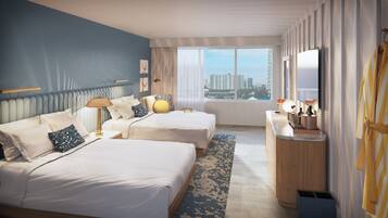 Quarto urbano, 2 camas Queen | 1 quarto, frigobar, cofres nos quartos, individualmente decorados