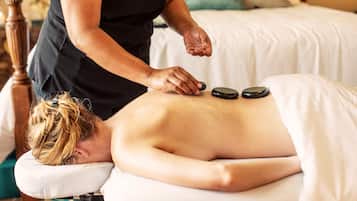 Aromaterapia, massagens de pedras quentes