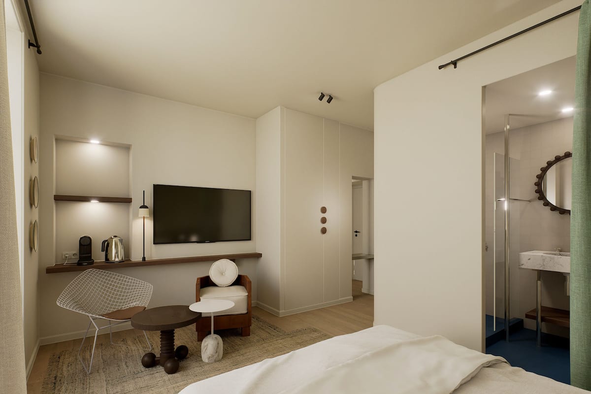 Quarto Duplo Superior | Minibar, cofre no quarto, cortinas/cortinados opacos