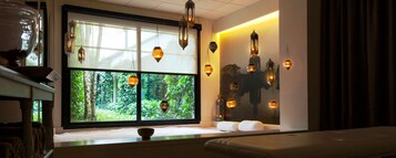 Sala(s) para tratamentos a casais, hammam, tratamentos corporais 