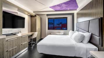 Roupas de cama premium, camas Tempur-Pedic, cofres nos quartos