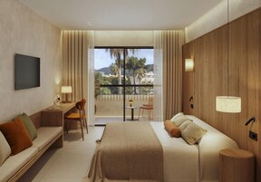 Quarto casal ou duplo superior, terraço | Frigobar, cofres nos quartos, escrivaninha