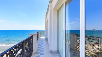 Suíte executiva, terraço, vista para o mar | Sacada