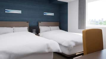 Quarto duplo standard, 2 camas de solteiro, para não fumantes | Escrivaninha, quartos à prova de som, Wi-Fi de cortesia, roupa de cama