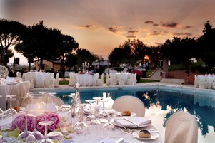 Espaço exterior para banquetes