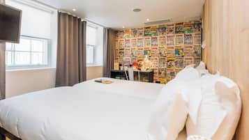 Quarto Duplo ou Twin Standard | Roupa hipoalergénica, secretária, ferro/tábua de engomar, Wi-fi grátis