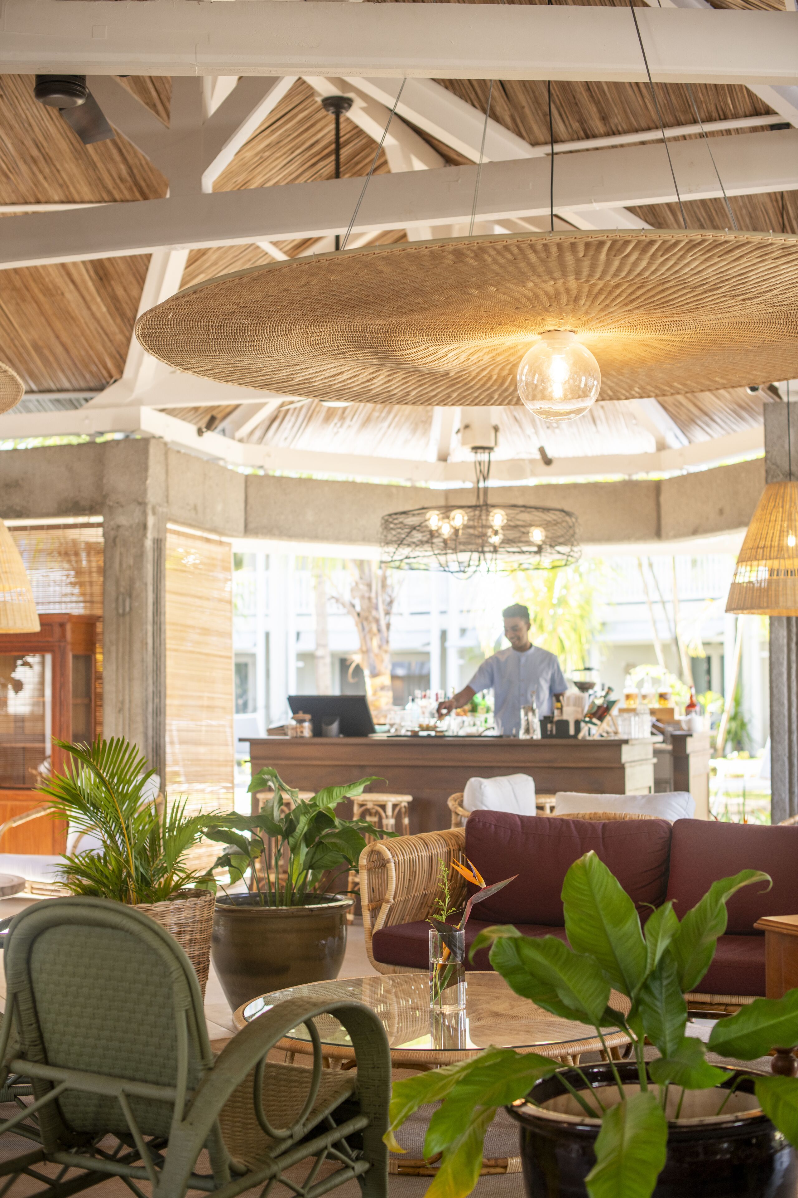 Área de estar no saguão