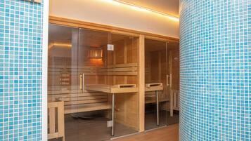 Sauna, banheira de hidromassagem, banho turco