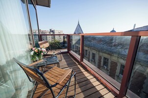 Apartamento Executivo, terraço | Vista do quarto