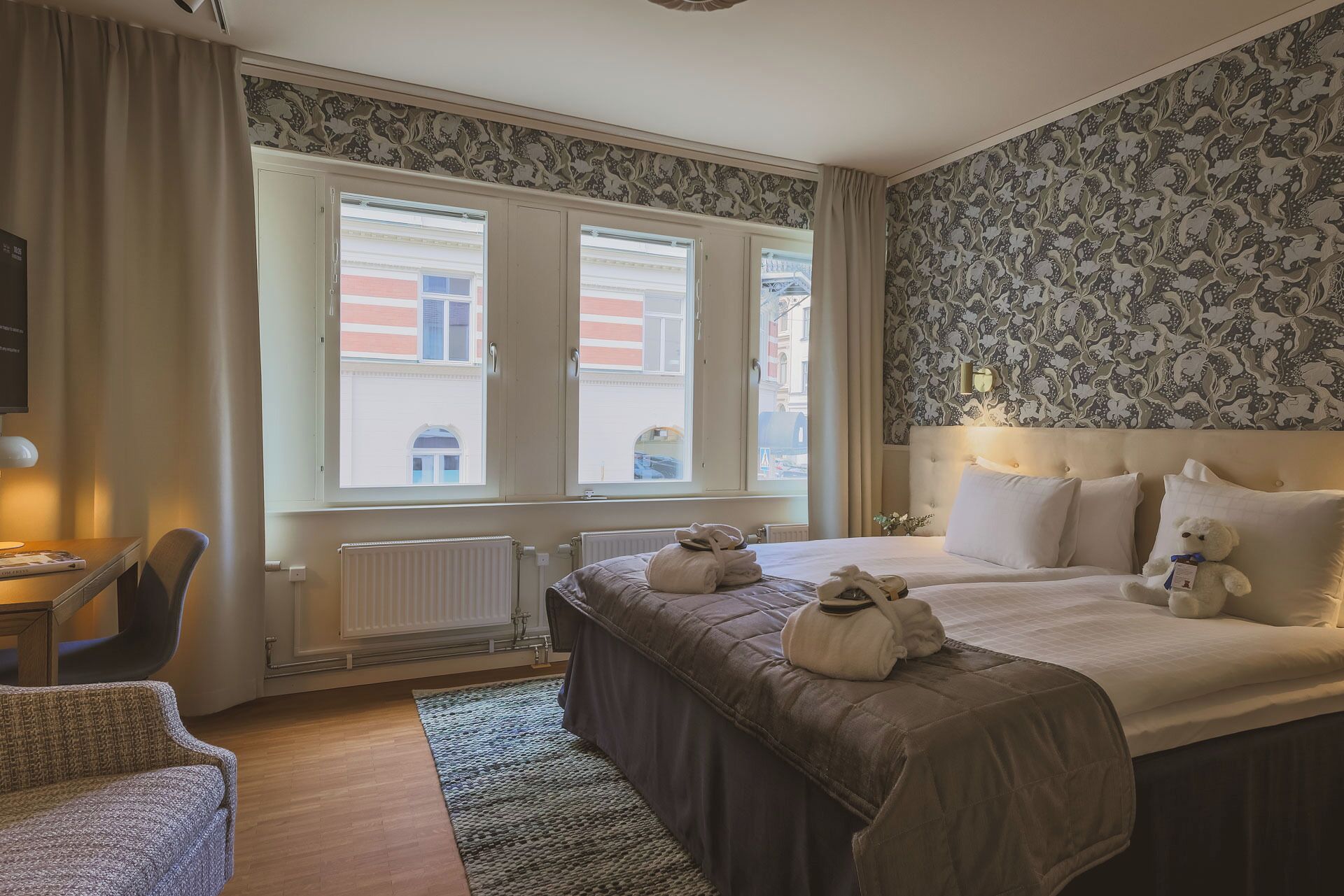 Premium Twin Room | Roupas de cama antialérgicas, frigobar, cofres nos quartos