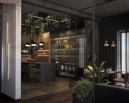 Pequenos-almoços e jantares servidos, incluindo cozinha alemã . ZELLER's Quartier