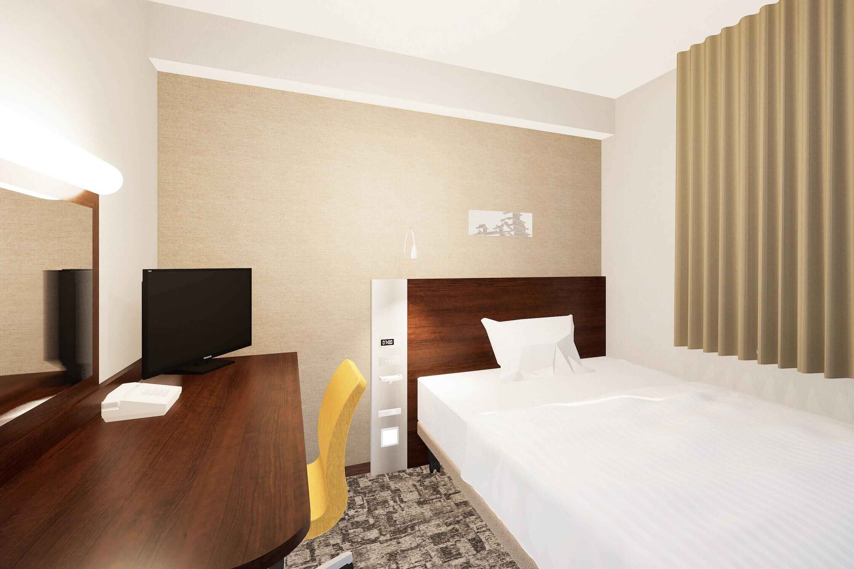 Quarto Duplo, não fumadores | Roupa de alta qualidade, secretária, cortinas/cortinados opacos 