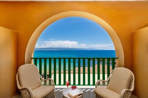 Quarto casal superior, vista para o mar | Terraço/pátio