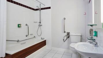 Chuveiro/banheira combinados, produtos de toalete grátis