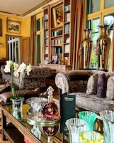 Bar de champanhe, vistas para o jardim
