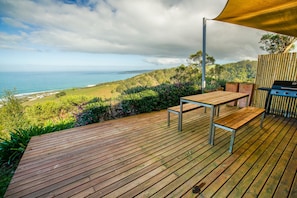 Vila luxo, 2 quartos, vista para o oceano, de frente para o mar | Vista da sacada