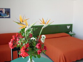 Minibar, cofre no quarto, secretária, cortinas/cortinados opacos 
