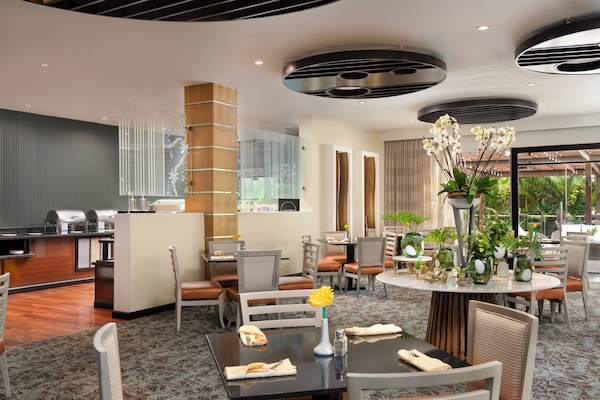 Café da manhã, almoço e jantar; culinária internacional