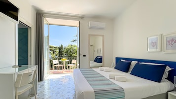 Quarto casal standard, 1 quarto, vista para o jardim | Roupas de cama antialérgicas, cofres nos quartos