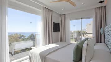 Quarto casal, vista para o mar | 1 quarto, frigobar, cofres nos quartos, escrivaninha