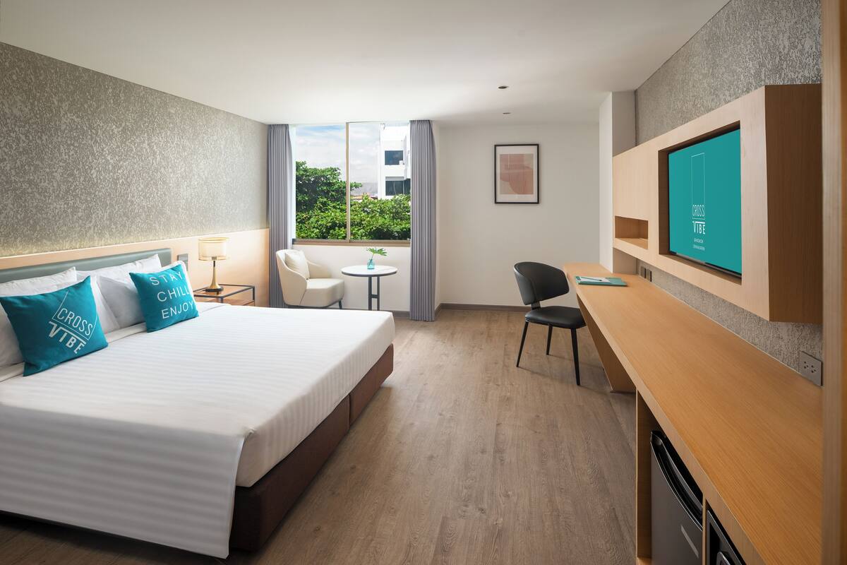 New Deluxe King | Roupa de alta qualidade, minibar, cofre no quarto 