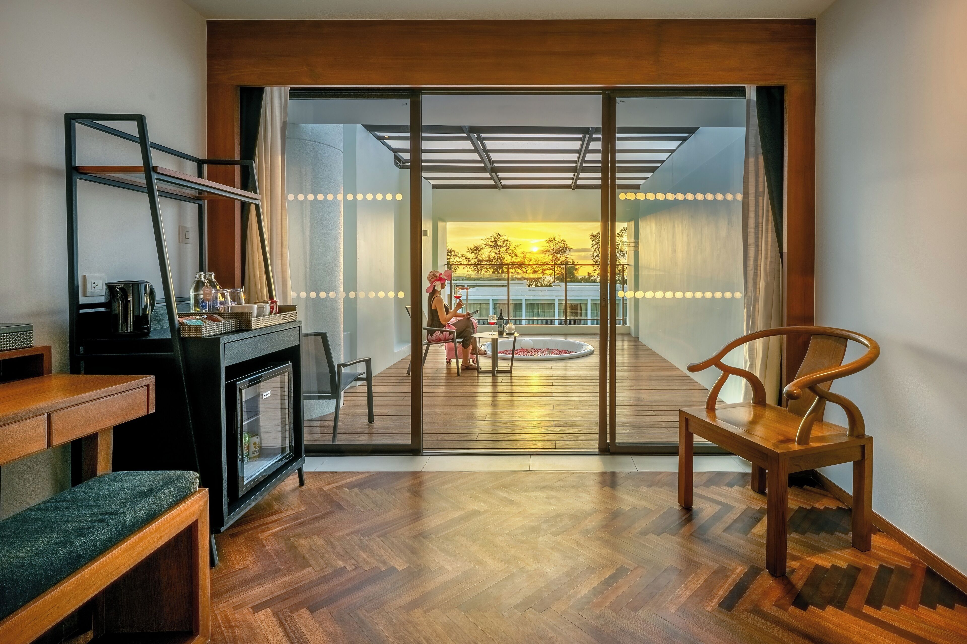 Quarto luxo | Terraço/pátio