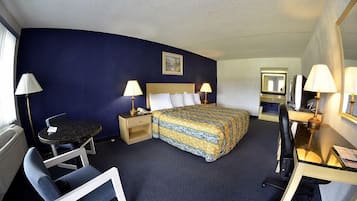 Quarto solteiro standard, 1 cama King | Escrivaninha, Wi-Fi de cortesia, roupa de cama