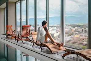 Banheira de hidromassagem, sauna a vapor