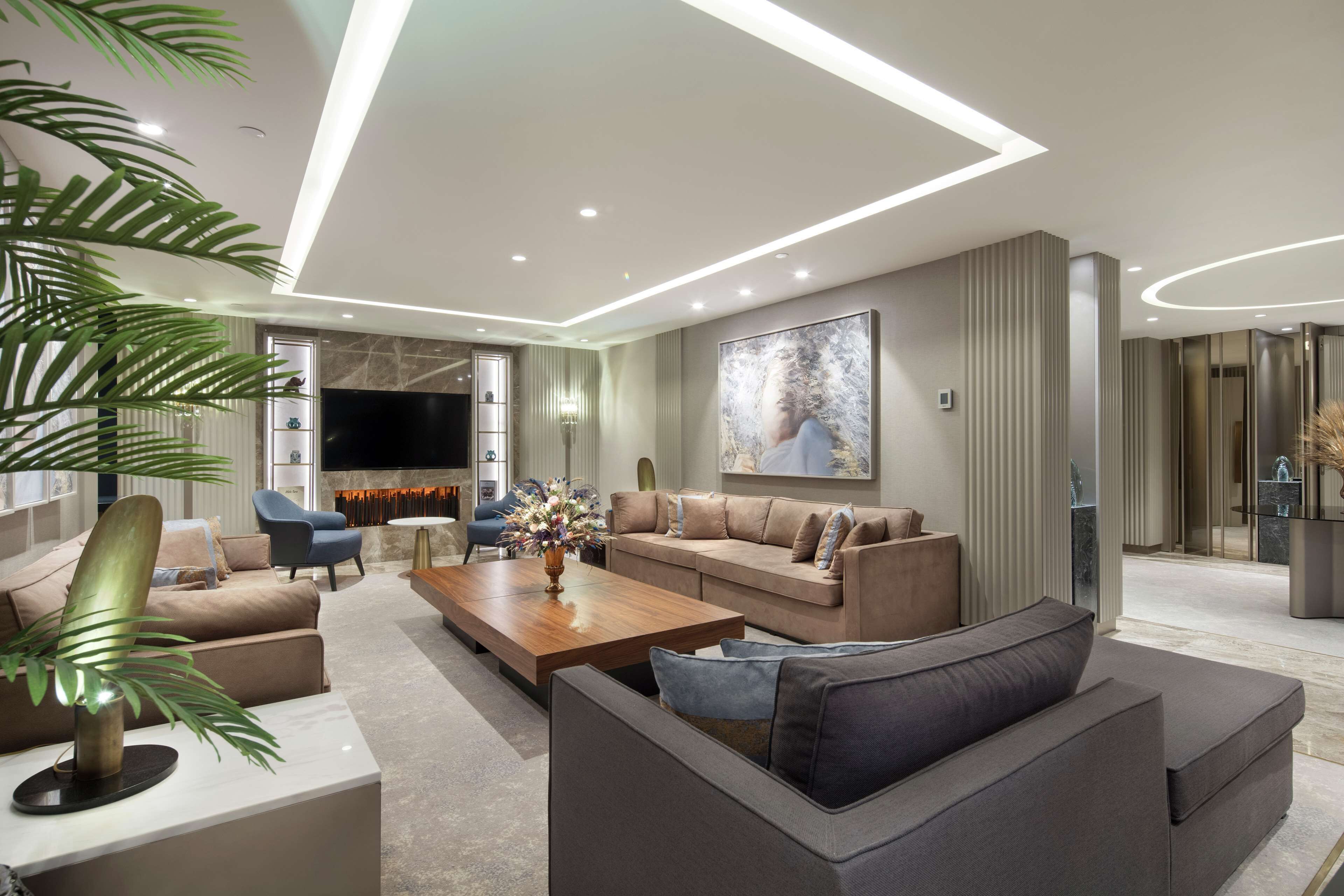 Suite Presidencial, 1 cama king-size | Sala de estar | TV de ecrã plano 