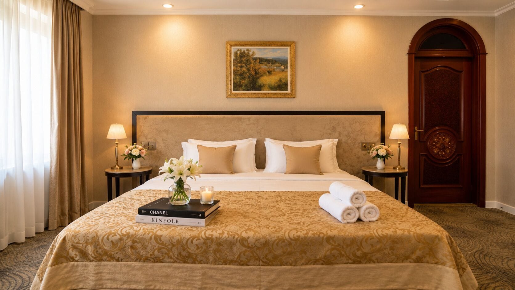 Suite Premier | Roupa de alta qualidade, camas de colchão viscoelástico, minibar 